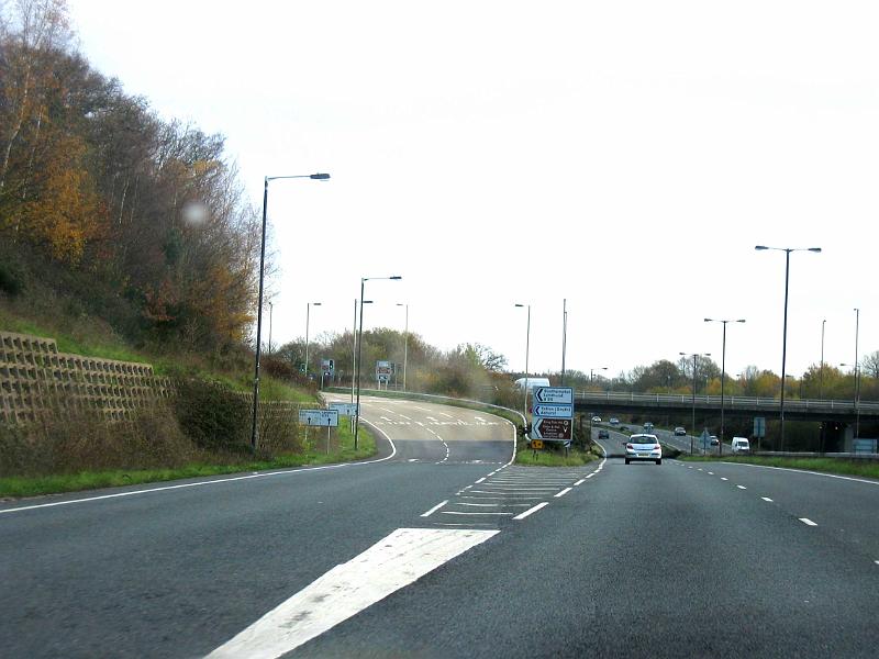 Dual carriageway exit