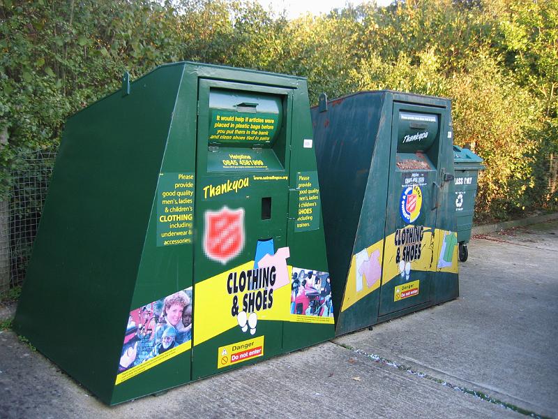 Clothing recycling collection point